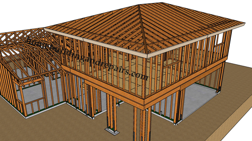 How To Extend Wall Framing To Raise Ceiling Height - Structural Engineering Ideas